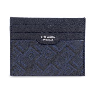 Ferragamo Homme, Accessoires, Bleu, Taille: ONE Size Porte-cartes Monogram