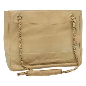 Chanel Pre-owned Cuir sacs-chanel - Femme - Pre-owned - Beige - Taille: ONE Size