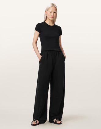 AllSaints Jett - Pantalon &agrave; enfiler - Noir