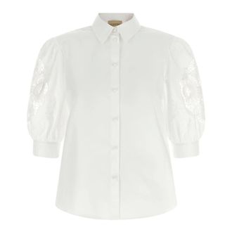 Valentino Garavani Femme, Blouses et Chemises, Blanc, Taille: 36 FR Chemise en popeline de coton