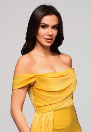 Ombre Abendkleid Elegantes Abendkleid mit Schulterfreiheit