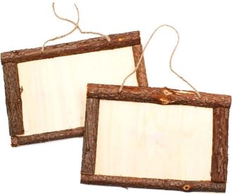 TOPBATHY Holz Foto Rahmen Nat&uuml;rliche Rinde Embryo Rahmen Home Office Decor Schnee Ton