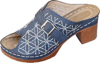 Generic Sandales &agrave; talons hauts pour femme - Bout ouvert - Pour le commerce ext&eacute;rieur europ&eacute;en et am&eacute;ricain - Sandales &agrave; talon &eacute;pais et boucle - Sandales tend