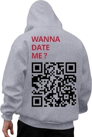 Generic Pull &agrave; capuche &agrave; manches longues et poche pour la Saint-Valentin 2026 - Couleur unie - Pour homme et femme, gris clair, XXL