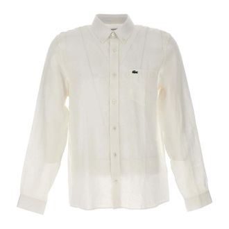 Lacoste Homme, Chemises, Blanc, Taille: 2XL Casual Chemises