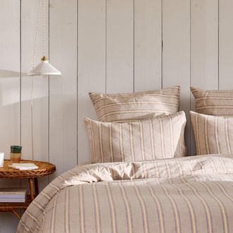 Madura Lot De 2 Taies DOreiller Lelio Naturel ray&eacute; - BEIGE