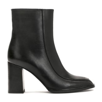 Kazar Schwarze Lederstiefel mit eckiger Zehenpartie - - Shoes - Damen - Schwarzk - 35 EU