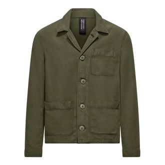 Bomboogie Homme, Vestes, Vert, Taille: 2XL Veste en Tencel Non Doubl&eacute;e avec Col