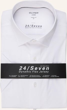 Olymp Kurzarm-Hemd Luxor 24/Seven Modern Fit weiss