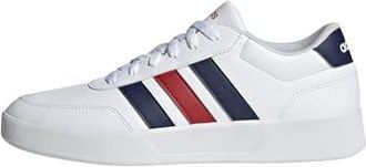 adidas Adidas Homme BREAKNET 3.0 Shoes, FTWR White/Dark Blue/Better Scarlet, 45 1/3 EU