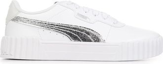Puma Damen Carina 3.0 Metallic Whisper Sneaker, Wei&szlig; Silber, 40.5 EU