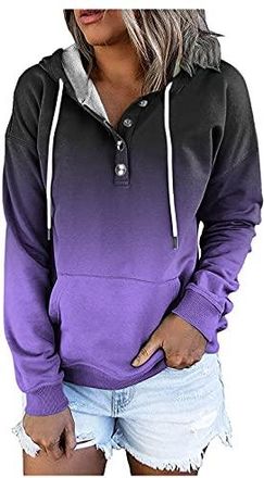 Generic Pull chaud pour femme - Grande taille - Sweat à capuche pour femme - Sweat à capuche pour chat et chien - Avec poche - Pull dhiver décontracté à manch