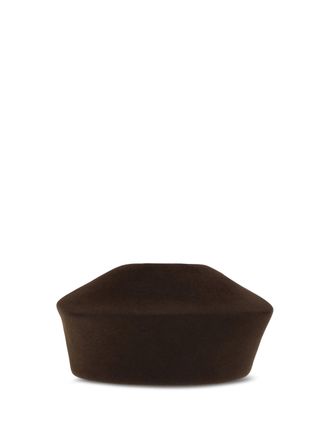 Loro Piana Womens Fur Hat Carys Dark Oak Brown Cotton