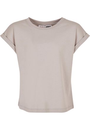 Urban Classics Girls Girls Organic Extrended Shoulder Tee T-Shirt, warmgrey, 110/116