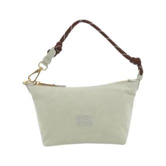 Miu Miu Sac Gabardine Nastro Pre-owned - Femme - Pre-owned - Beige - Taille: ONE Size