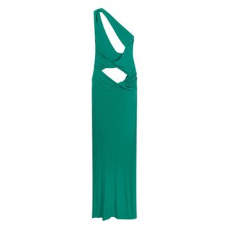 Alberta Ferretti Femme, Robes, Vert, Taille: 40 FR Longue Robe asym&eacute;trique avec d&eacute;coupe