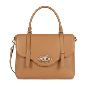 Lancaster Marble Touch Klapphandtasche mit Sicherem Verschluss - - Bags - Damen - Braun - ONE SIZE