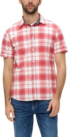 s.Oliver Kurzes Baumwollstretch-Hemd im Slim Fit