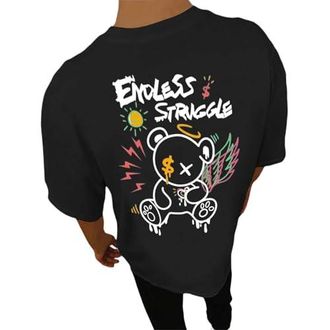 Generic T-shirt d&eacute;t&eacute; &agrave; manches courtes pour homme avec imprim&eacute; sur le dos pour hommes, t-shirt &agrave; manches courtes, v&ecirc;tements r&eacute;tro d&eacute;contract&eacute;s, t-shirt &agrave; col 