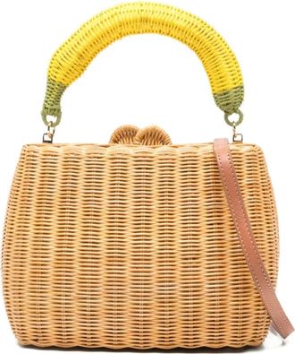 Serpui Serpui, Femme, Sacs, Jaune, Taille: ONE Size Sac &agrave; main Ivy avec poign&eacute;e sup&eacute;rieure