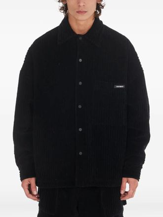 Nahmias chemise en velours c&ocirc;tel&eacute; &agrave; design matelass&eacute; - Noir