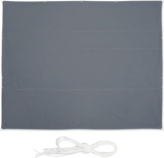 Relaxdays Relaxdays - Voile dombrage rectangulaire, 5 x 6 m, imperm&eacute;able, anti-UV, avec tendeurs, terrasse, balcon, gris