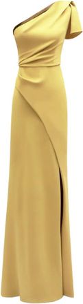 Gemy Maalouf one-shoulder draped gown - Gelb