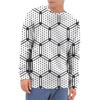 Generic Pull à col rond pour homme - Décontracté - Hiver - Automne - Manches longues - Col rond - Pull imprimé - Haut chemisier - Pull dhiver - Coupe ajustée,
