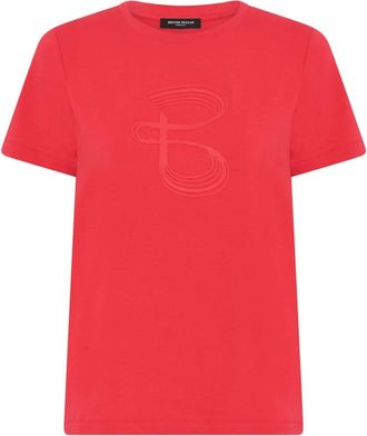 Bruuns Bazaar Femme, Tops, Rouge, Taille: 44 FR T-shirt classique avec imprim&eacute;
