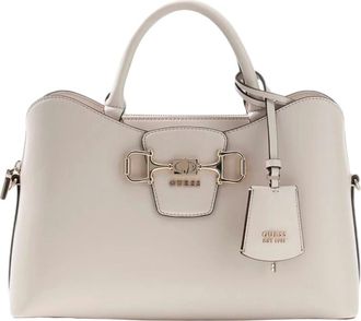 Guess Femme, Sacs, Beige, Taille: ONE Size Janie Logo Handbag