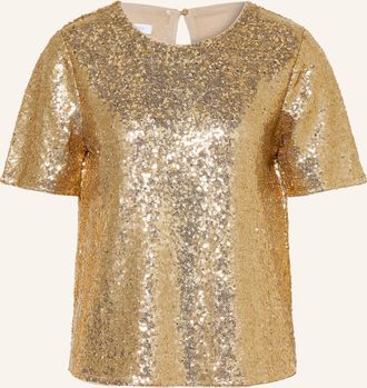 Hobb's Blusenshirt Lilibet Mit Pailletten gold