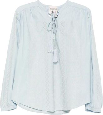 Semicouture Femme, Blouses et Chemises, Bleu, Taille: 40 FR Zillah Blouse