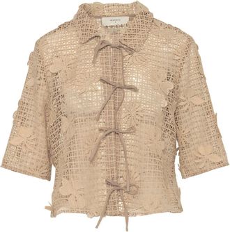 Beatrice .B Femme, Vestes, Beige, Taille: 36 FR Veste en dentelle faite &agrave; la main