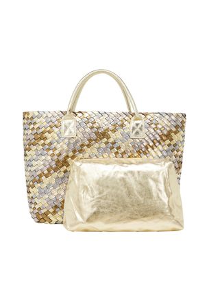 Faina 2-IN-1-Tragetaschen-Set 2-IN-1-Tragetaschen-Set Frauen Goldbraun