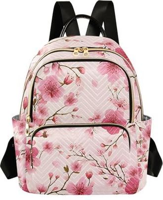 Mnsruu Mini sac à dos pour femme - Rose - Fleurs de cerisier - Petit sac à dos tendance - Sac à dos décontracté, Multi71, S