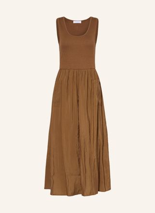 Rich & Royal Kleid Im Materialmix braun