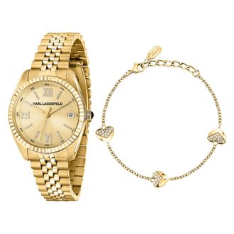 Karl Lagerfeld Uhr und Armband Set KARL LAGERFELD R0553108501 Goldfarben