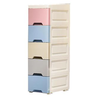 Generic Schmaler K&uuml;chenschrank mit 5 Ebenen, schmaler Badezimmer-Aufbewahrungsschrank, Aufbewahrungseinheit, Schubladen-Design, vertikale Organizer-Regale f&uuml;r