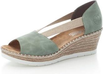 Rieker Sandales pour femme 619 x 1, vert, 37 EU
