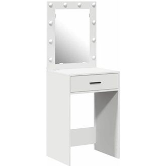 vidaXL Coiffeuse avec tiroir Blanc 50 x 41 x 135 cm Bois ding&eacute;nierie Vidaxl