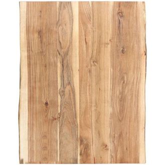 Les Tendances Dessus de table Bois dacacia massif 80x(50-60)x3,8 cm