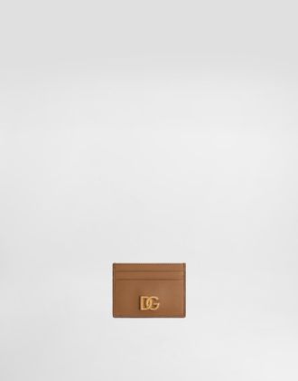 Dolce & Gabbana Woven Dg Logo Card Holder - Frau Geldb&ouml;rsen Und Kleinlederwaren Braun Leder Onesize