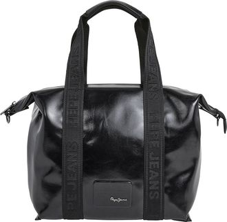 Pepe Jeans London Damen Chelsea Glossy Tasche, Schwarz (Black)