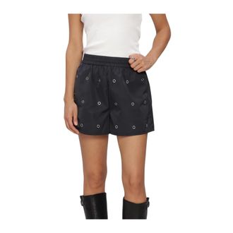 ALIX The Label Woven Eyelet Shorts - - Shorts - Damen - Blau - S