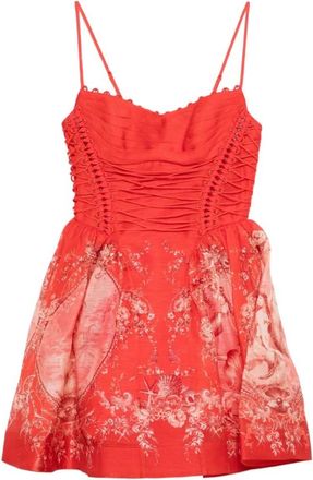 Zimmermann Femme, Robes, Rouge, Taille: 40 FR Short Dress