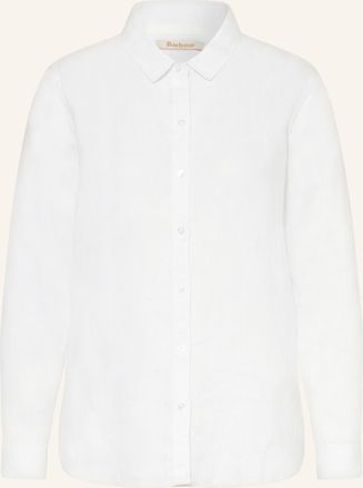 Barbour Hemdbluse Marine Aus Leinen weiss