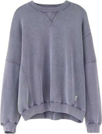 Bellerose Femme, Sweatshirts et sweats &agrave; capuche, Violet, Taille: 42/44 FR Flips Crewneck SweaT-shirt