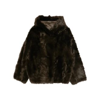 Yves Salomon Femme, Vestes, Brun, Taille: 36 FR Yves Salomon Fourrure
