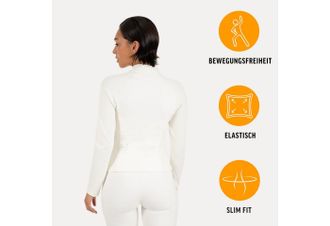 Smilodox Outdoorjacke Solvea Damen, Trainingsjacke, Shaped Fit, Gymkleidung, Sportjacke Figurbetont, Stehkragen, Rei&szlig;verschluss, Jacke f&uuml;r Fitness, Yoga