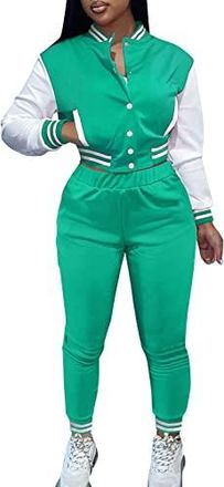 Generic V&ecirc;tements de sport 2 pi&egrave;ces pour femme - Tenue deux pi&egrave;ces &agrave; manches longues et col rond - Haut et pantalon long - Ensemble de d&eacute;tente 2 pi&egrave;ces en vel